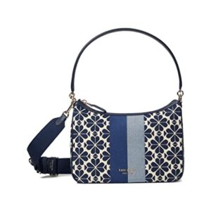 Kate Spade New York Spade Flower Jacquard Stripe Sam Small Convertible Shoulder Bag Blue Multicolor One Size