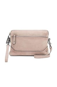 frye melissa crossbody wristlet, nubuck mushroom