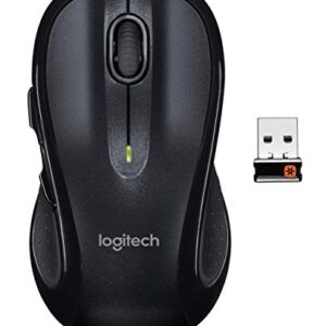 Logitech M510 Wireless Mouse-Black (Renewed)