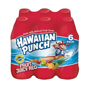 Hawaiian Punch Fruit Juicy Red, 10 Fluid Ounce Bottle, 6 Count (Pack of 4)