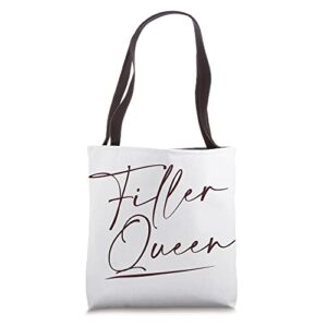 filler queen injectables aesthetic nurse injector tote bag