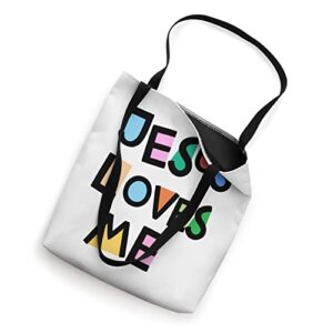 Jesus Loves Me Religious Religion Church CHristian Catholic Tote Bag