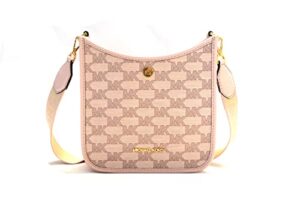 michael kors briley small messenger crossbody bag purse handbag (powder blush multi)