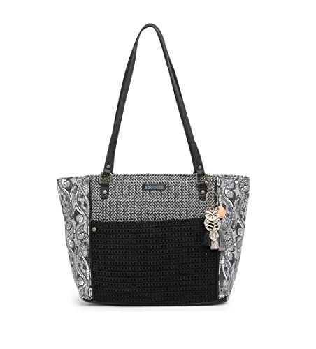 Sakroots Metro Tote, Black White Soulful Desert