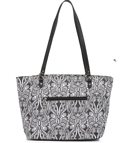 Sakroots Metro Tote, Black White Soulful Desert