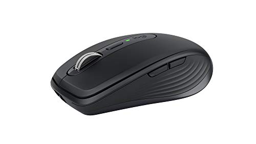 Logitech MX Anywhere 3 Compact Performance Mouse, Wireless, Comfort, Fast Scrolling, Any Surface, Portable, 4000DPI, Customizable Buttons, USB-C, Bluetooth - Graphite