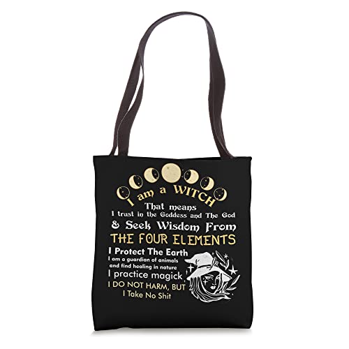 I Am A Witch Pagan Witch Affirmation Occult Wicca Witchcraft Tote Bag