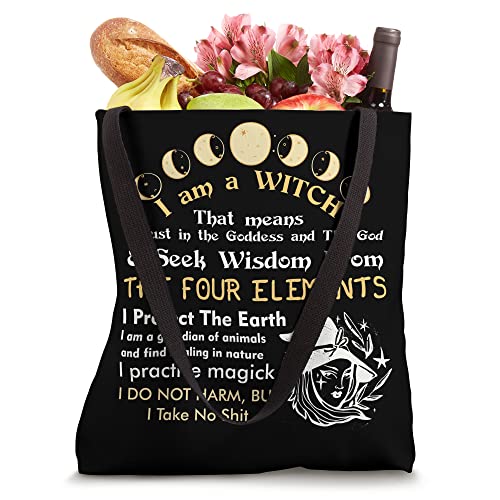 I Am A Witch Pagan Witch Affirmation Occult Wicca Witchcraft Tote Bag