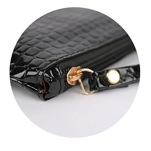 Vincent83 Crocodile leather pattern clutch bag - Design clutch bag, Leather clutch bag, Black