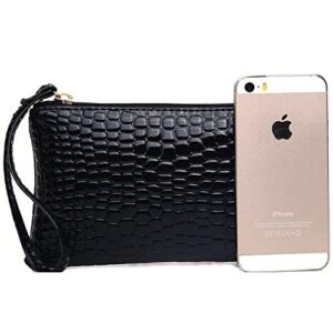 Vincent83 Crocodile leather pattern clutch bag - Design clutch bag, Leather clutch bag, Black