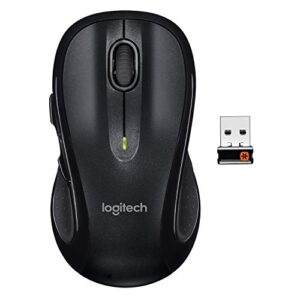 logitech m510 mouse, wireless black, 910-001825 (black)