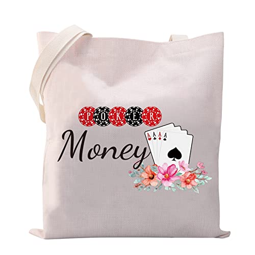 VAMSII Poker Gift Poker Money Bag for Casino Theme Poker Party Gambling Storage Bag Ideal Gift For Gamblers (Tote)