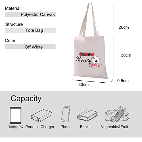 VAMSII Poker Gift Poker Money Bag for Casino Theme Poker Party Gambling Storage Bag Ideal Gift For Gamblers (Tote)