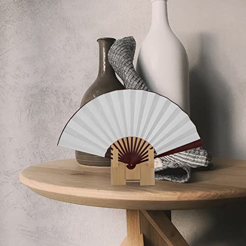 FOMIYES Japanese Hand Held Fan Holder Wood Folding Fan Stand Wall Hanger Wood Folding Fan Stand Japanese Fan Rack Hand Fan Display Base Chinese Fan Display Holder