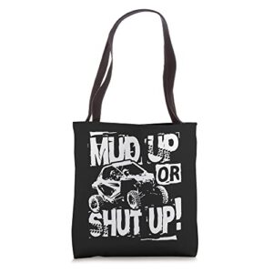 retro utv sxs rider mud up atv offroad riding sxs life gift tote bag