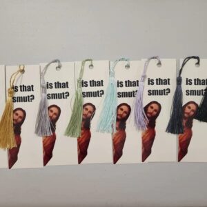 Multi Color Bookmarks, Peeking Jesus, is That Smut?, Bookmark Gift (No Tassel)