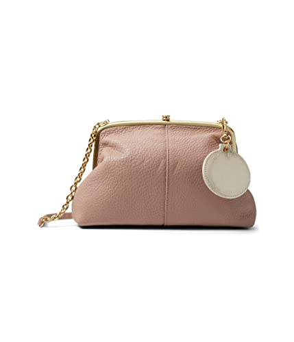 HOBO Lana Small Clutch For Women - Detachable Round Mirror With Push Clip Top Closure, Chic and Stylish Travel ClutchLotus One Size One Size