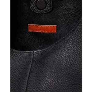 HOBO Eclipse Medium Hand Bag For Women - Magnetic Disc Closure With Premium Leather Construction, Crescent Shaped Unique and Stylish Hand Bag Black One Size One Size