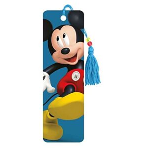 Classic Disney Disney Mickey and Minnie Mouse Bookmark Set - Bundle with 1 Mickey Mouse Bookmark, 1 Minnie Mouse Bookmark, and Mickey Roadster Stickers (Mickey Party Favors)