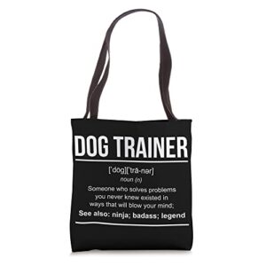 dog trainer dog trainer definition tote bag