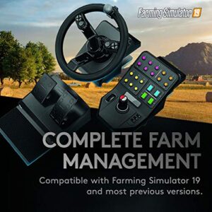 Logitech G Farm Simulator Heavy Equipment Bundle (2nd Generation), Steering Wheel Controller for Farm Simulation 22 (or Older), Pedals, Vehicle Side Panel Control Deck for PC