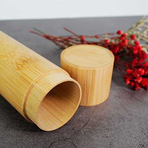 Set of 4 Small Bamboo Scattering Urn Tube for Human Ashes, ECO & Biodegradable Friendly Mini Bamboo Spreading Cremation Tube Urn for Adult Male Female Ashes