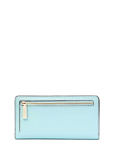 Kate Spade New York Darcy Large Slim Bifold Leather Wallet In Blue Glow/Gold