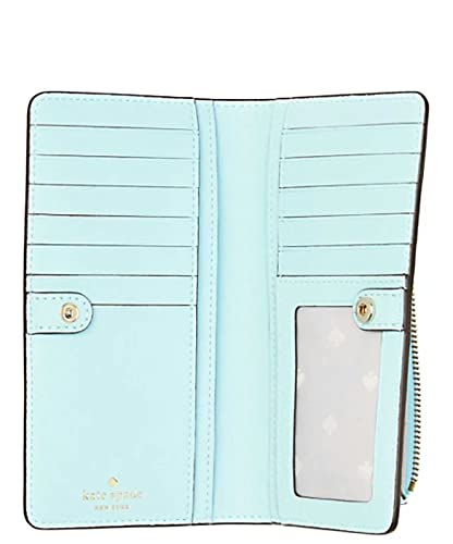 Kate Spade New York Darcy Large Slim Bifold Leather Wallet In Blue Glow/Gold