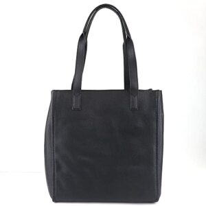 Marc Jacobs H051L01FA21 Black Signature Leather Logo Women's Tote Bag