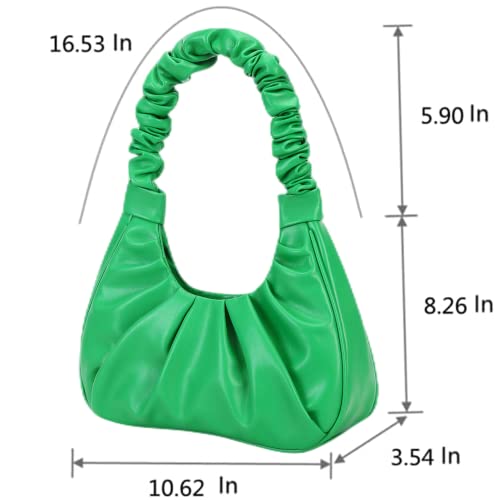 CYHTWSDJ fashionable for Women cute Hobo Tote handbag mini clutch with zipper (Green)