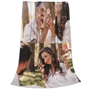 MYDIY Custom Throw Blanket with Photo Customized Personalized Blankets with Picture Logo