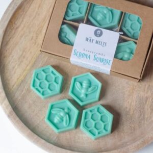 sedona sunrise scented wax melts | strong scent coconut tarts cactus flower + jade + aloe + agave | gift for mom – pack of 6