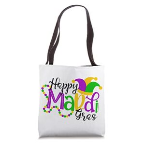 happy mardi gras costumes matching funny parades tote bag