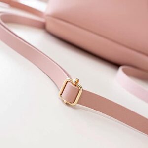 ASUYOERU Mini PU Leather Women Shoulder Bags Hit Color Backpack Girls School Bags, Pink, large 41*30*12cm