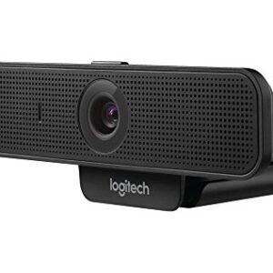 Logitech C925-E Webcam, HD 1080p/30fps Video Calling, Light Correction, Autofocus, Clear Audio, Privacy Shade, Works with Skype Business, WebEx, Lync, Cisco, PC/Mac/Laptop/Macbook - Black