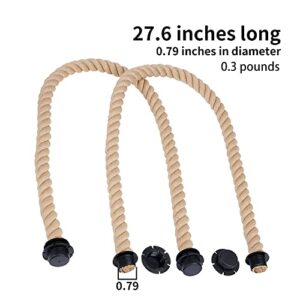 MRMIMI Practical Rope Handle & PU Straps Replacement for Obag Canvas Rubber Bag EVA Tote Handbags Repair Classic Purse Accessories