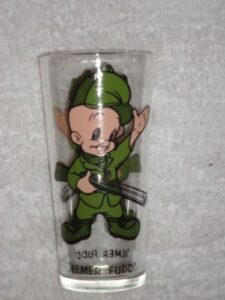 pepsi collector series glass, elmer fudd 1973 by warner bros.