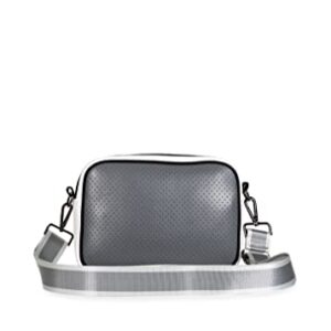 Haute Shore - Drew Femme Crossbody Steel Gray W White & Silver Stripe