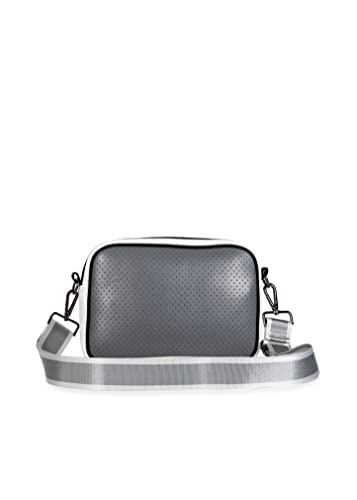 Haute Shore - Drew Femme Crossbody Steel Gray W White & Silver Stripe