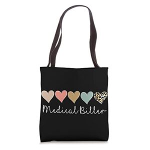 medical biller, leopard medical billing specialist team tote bag