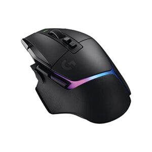 logitech g502 x plus lightspeed wireless optical mouse with lightforce hybrid switches, lightsync rgb, hero 25k gaming sensor, compatible with pc – macos/windows – black