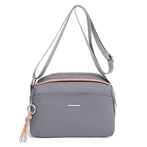 Mudono Crossbody Bag for Women Nylon Waterproof Shoulder Purse Multi Pocket Messenger Satchel Lightweight Travel Pocketbooks