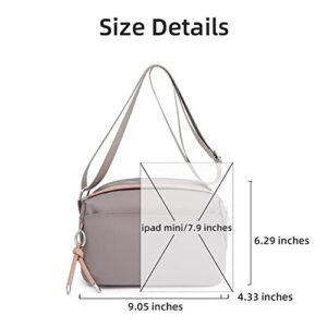 Mudono Crossbody Bag for Women Nylon Waterproof Shoulder Purse Multi Pocket Messenger Satchel Lightweight Travel Pocketbooks