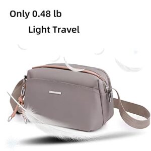 Mudono Crossbody Bag for Women Nylon Waterproof Shoulder Purse Multi Pocket Messenger Satchel Lightweight Travel Pocketbooks