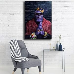 PPZ Comics Thanos Avenger Poster Decorative Painting Canvas Wall Art Living Room Posters Bedroom Painting 16x24inch(40x60cm)