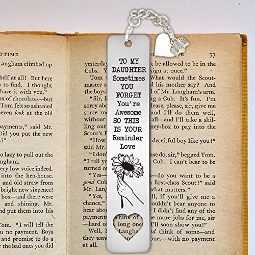 Inspirational Bookmarks for Daughter, Daughter Gifts from Mom, Graduation Gift for Daughter, Bookmark Tassels for Daughter, Book Lover, Bookworm, Book Accessories, Reading Gifts, Book Gifts-WB47