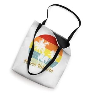 Puerto Vallarta Retro Tropical Palm Trees Vacation Tote Bag