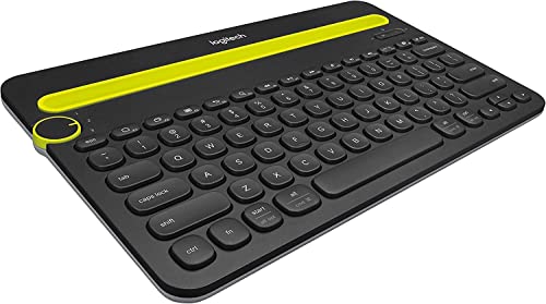 Logitech Bluetooth Multi-Device Keyboard K480 for Computers. Tablets and Smartphones. Black, Compact, Dial and Switch, Spill-Resistant Keyboard - 920-006342 (Renewed)