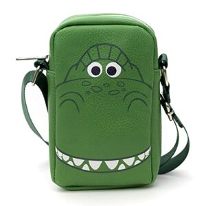 disney bag, cross body, toy story rex face close-up with i’m just a nervous wreck quo, vegan leather