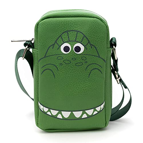 Disney Bag, Cross Body, Toy Story Rex Face Close-Up with I'M JUST A NERVOUS WRECK Quo, Vegan Leather